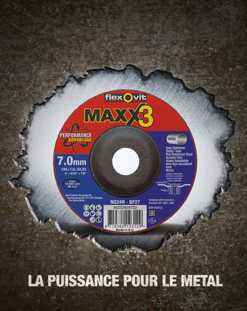 FlexOzoom : Disque d’ébarbage 125 x 7.0 mm INOX | Flexovit Abrasives ...